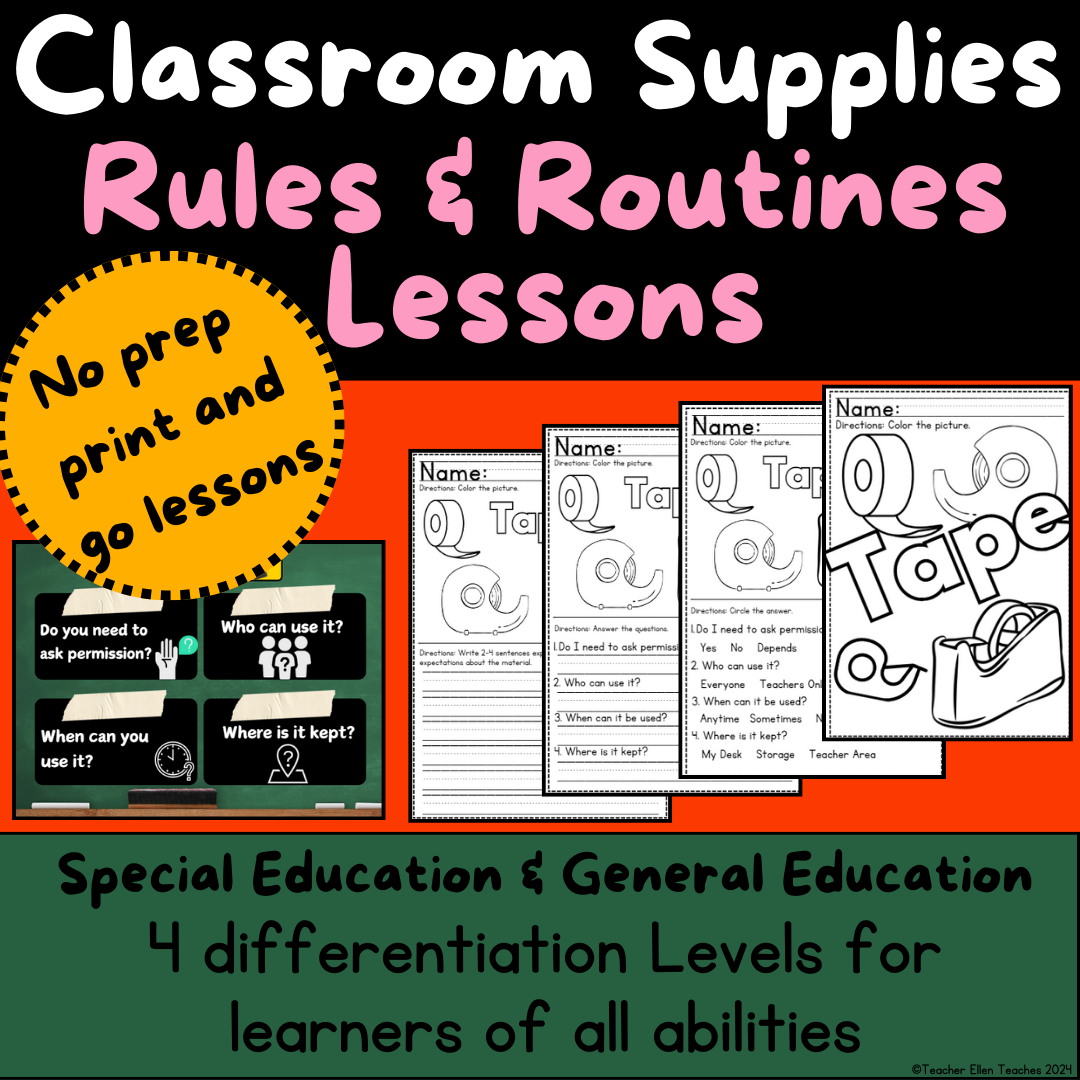 Classroom Supplies : Rules and Routines Lessons - Teacher Ellen Teaches