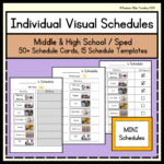 Individual Visual Schedules: Middle and High School Sped - Teacher ...